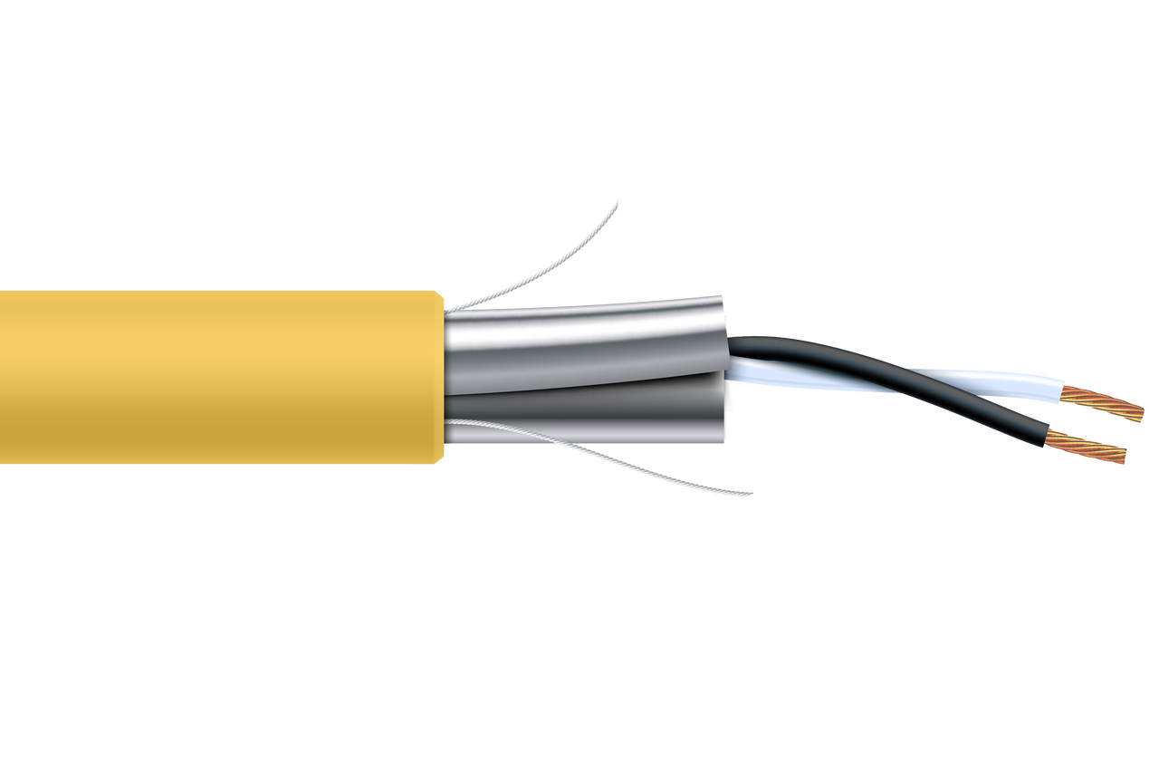 22 AWG 2 Cond Plenum Shielded MSTP, MS/TP, Low-Cap 12.5pf Yellow Jacket ...