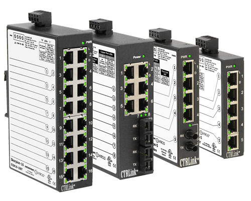Gig Switch. 8-port 10BASE-T/100BASE-TX/1000BASE-T Skorpion switch, DIN ...