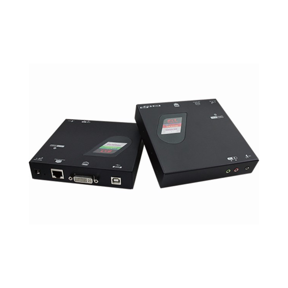 Rextron DVI KVM Extender Over CAT.X With USB, Audio, IR, 150M ( PoC )