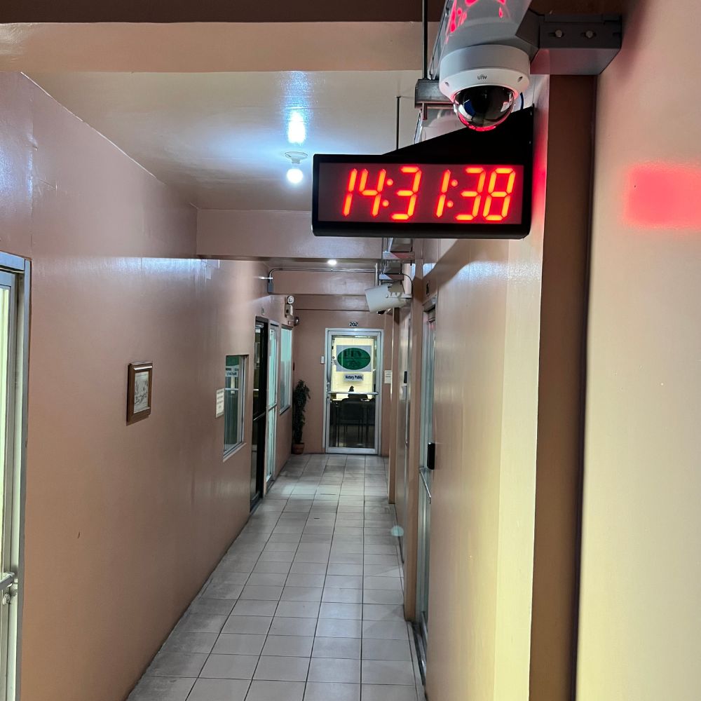 GlobalTime Digital PoE IP Network Synchronized LED Digital Clock Red 4 ...