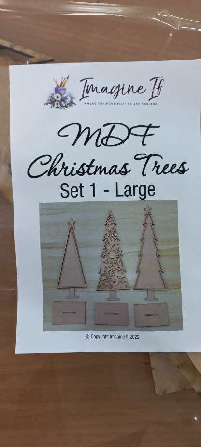MDF Christmas Trees Set 1 Large