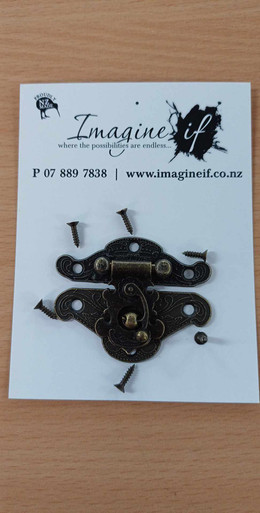 Small Ornate Lock Antique Gold
