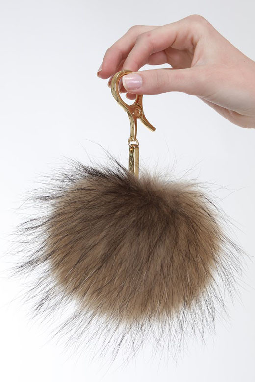 fashion fox fur key chain