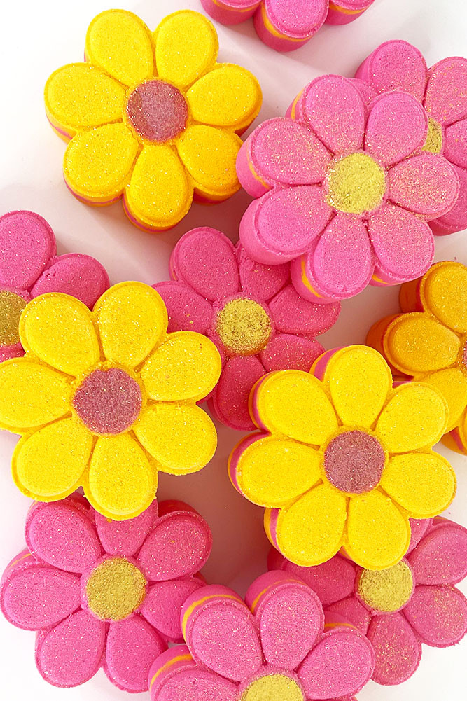 YELLOW FLOWER FIZZY BATH BOMB - HANA WHOLESALE