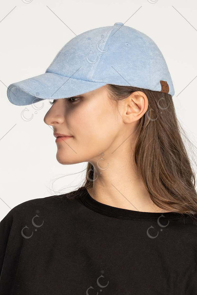 C.C TERRY CLOTH BASBALL CAP-BA-006 - HANA WHOLESALE