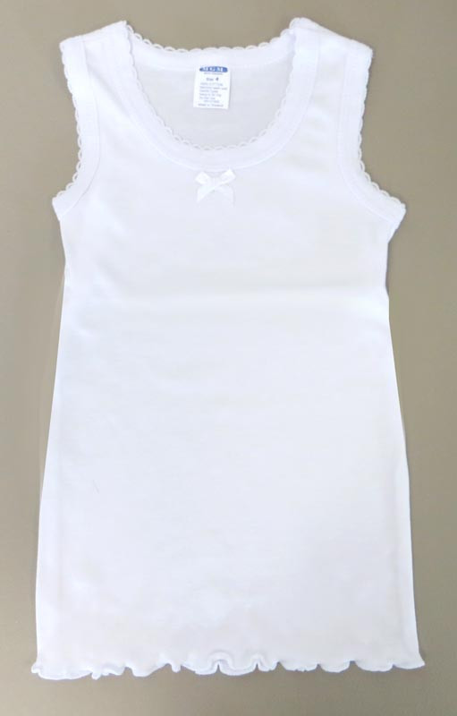 SOLID GIRL WHITE TANK TOP-3003WT (12pc) - HANA WHOLESALE