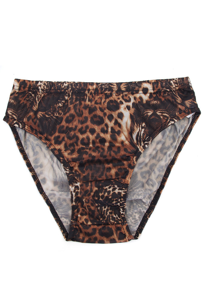 Tiger Pattern Print Men Panty-M707 (12pc) - HANA WHOLESALE