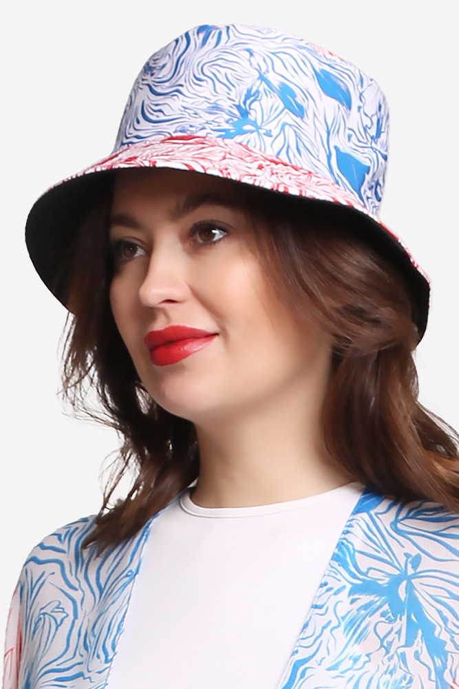 Wavy Mixed Print Bucket Hat-JH312 - HANA WHOLESALE