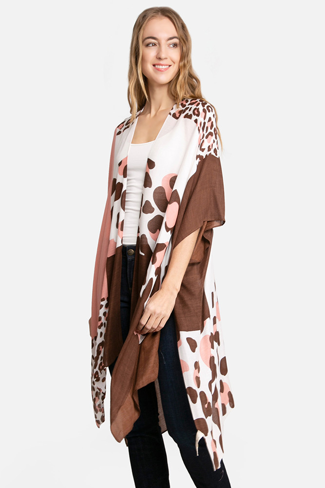 Leopard Print Cover Up-JP3012 - HANA WHOLESALE