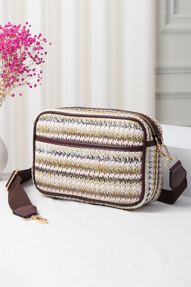 Straw Camera Bag-TG10475 - HANA WHOLESALE