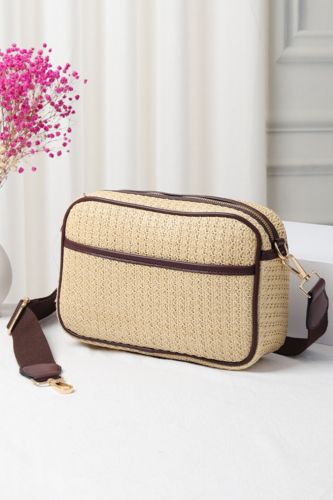 Straw Camera Bag-TG10475 - HANA WHOLESALE