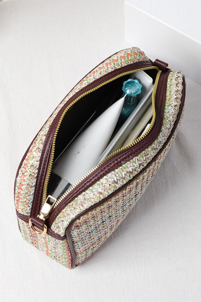 Straw Camera Bag-TG10475 - HANA WHOLESALE