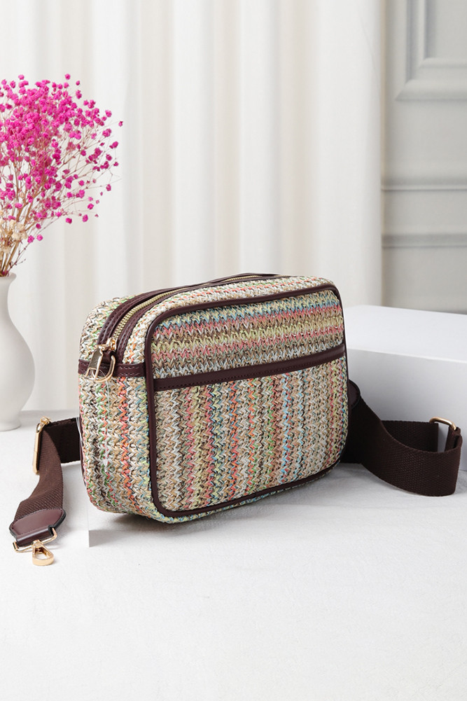 Straw Camera Bag-TG10475 - HANA WHOLESALE