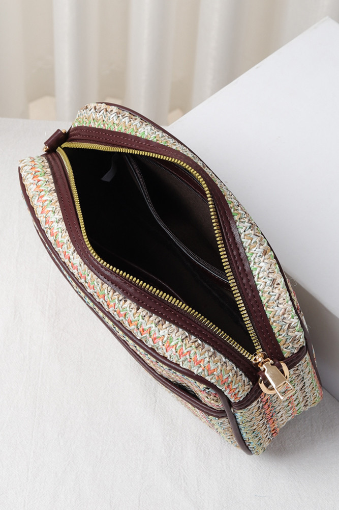Straw Camera Bag-TG10475 - HANA WHOLESALE