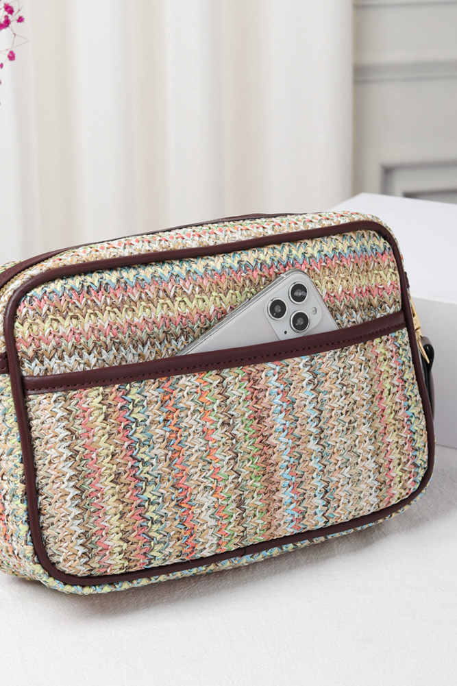 Straw Camera Bag-TG10475 - HANA WHOLESALE