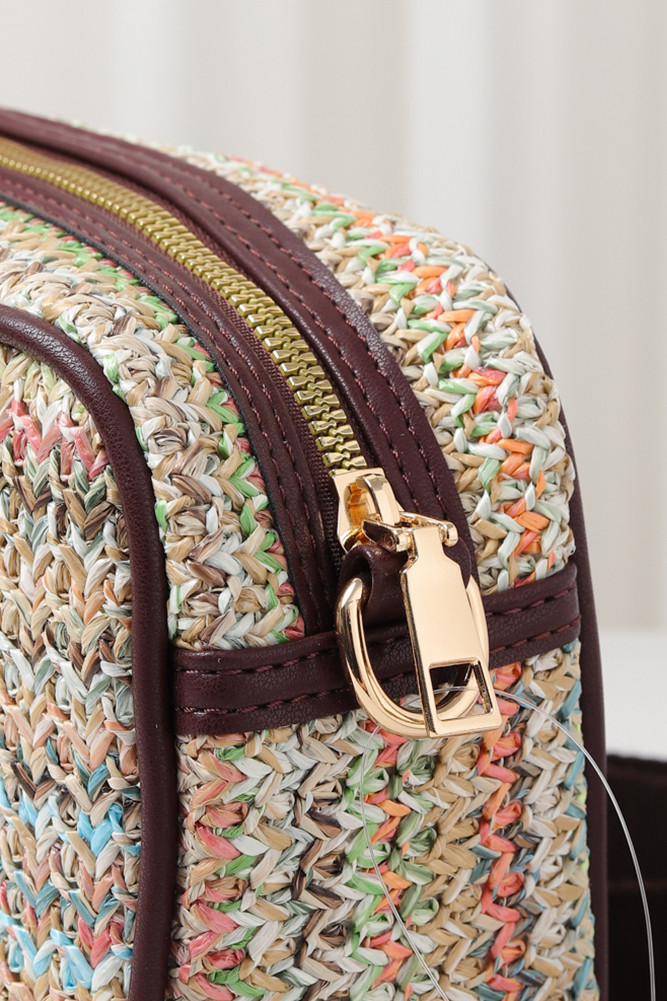 Straw Camera Bag-TG10475 - HANA WHOLESALE