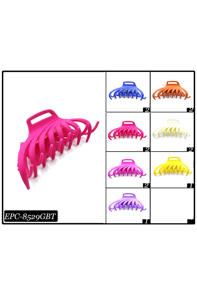 12pcs Twirl Shape Matte Color Claw Clip-EPC8529G (12pc) - HANA WHOLESALE