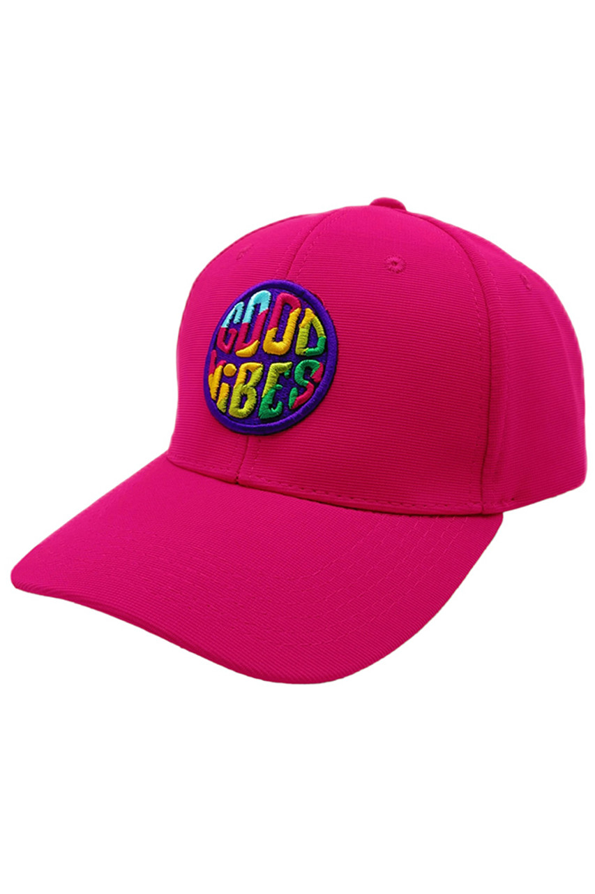 GODD VIBES Multi Color Baseball Cap-HA0098 - HANA WHOLESALE