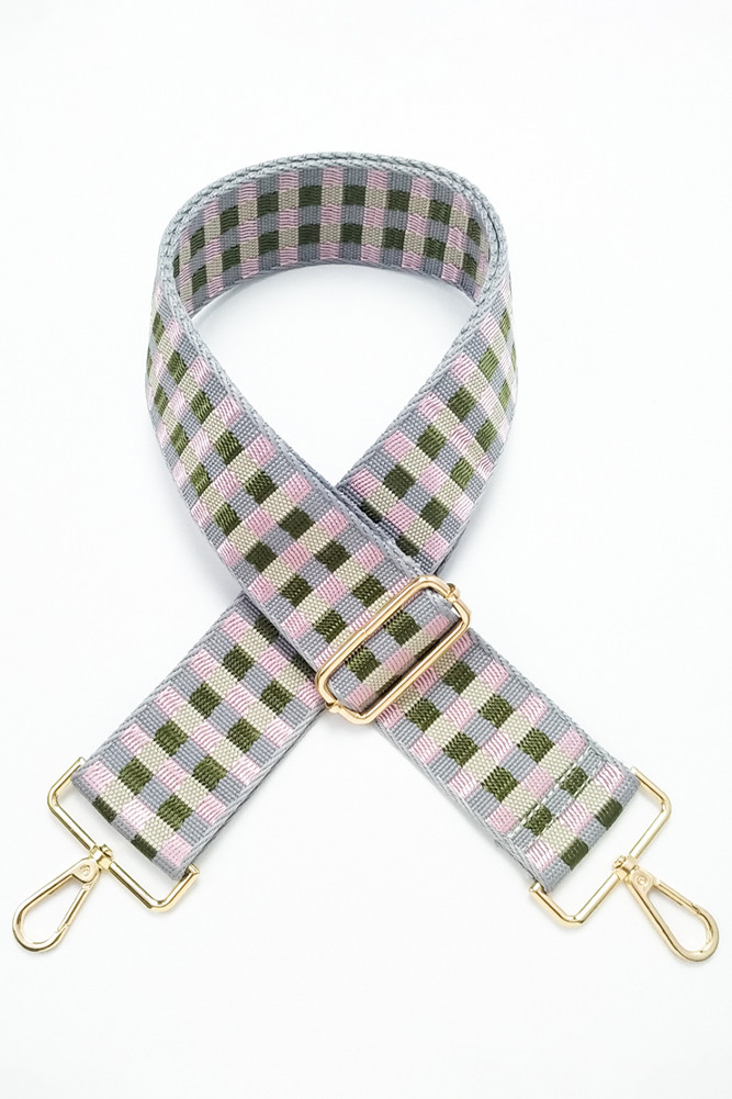 Check Pattern Bag Strap-TG10478 - HANA WHOLESALE