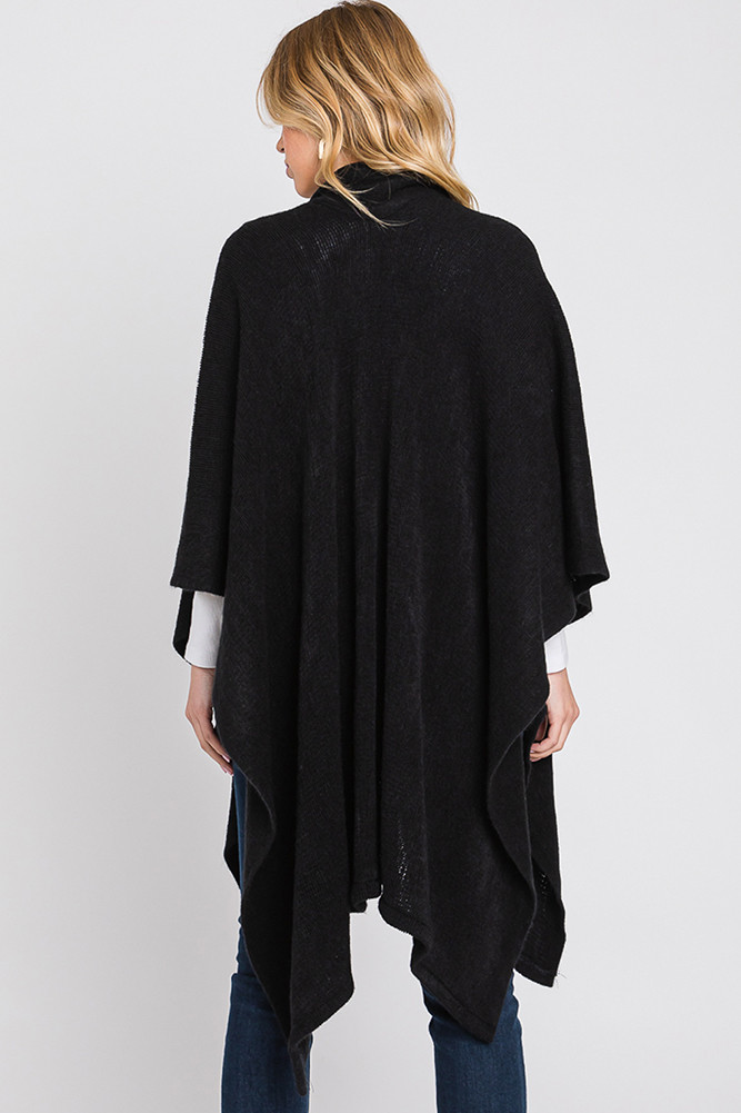 Cape with Attached Scarf with Neckline Tie-MS0320 - HANA WHOLESALE