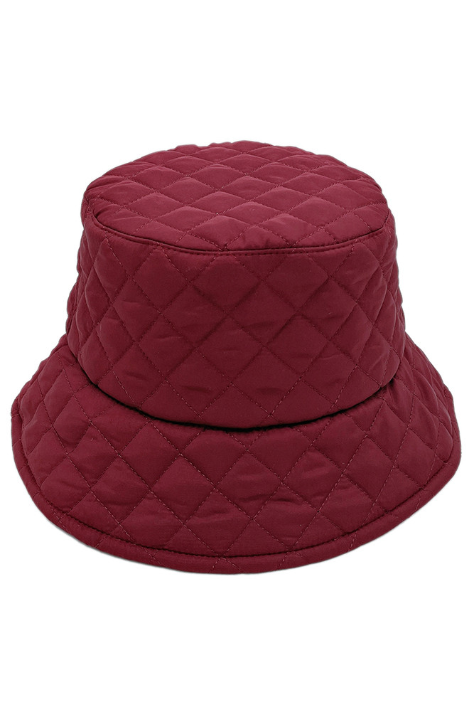 Quilted Padding Bucket Hat-BHU220080 - HANA WHOLESALE