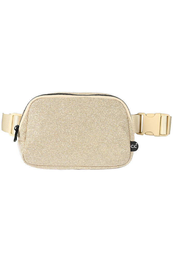 C.C Glitter Tiny Mesh Fanny Pack-BGS0062 - HANA WHOLESALE