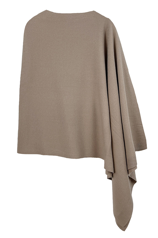 Solid Scarf Poncho-CCP320056 - HANA WHOLESALE