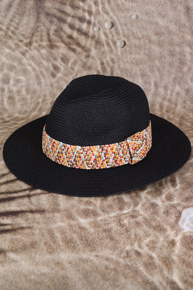 Multi Color Strawband Straw Hat-MH0146 - HANA WHOLESALE