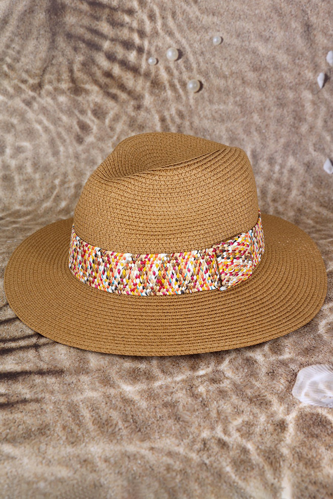 Multi Color Strawband Straw Hat-MH0146 - HANA WHOLESALE