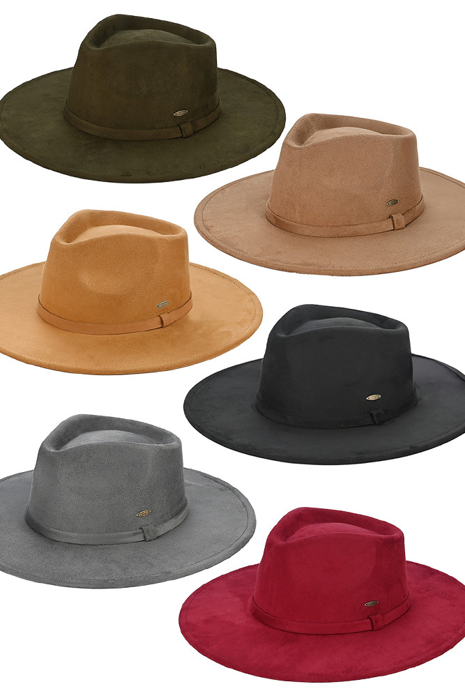 C.C Faux Suede Rancher Hat-VFC0001 - HANA WHOLESALE