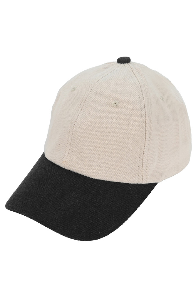 C.C Two Tone Brushed Cotton Twill Baseball Cap-BAB8062 - HANA WHOLESALE