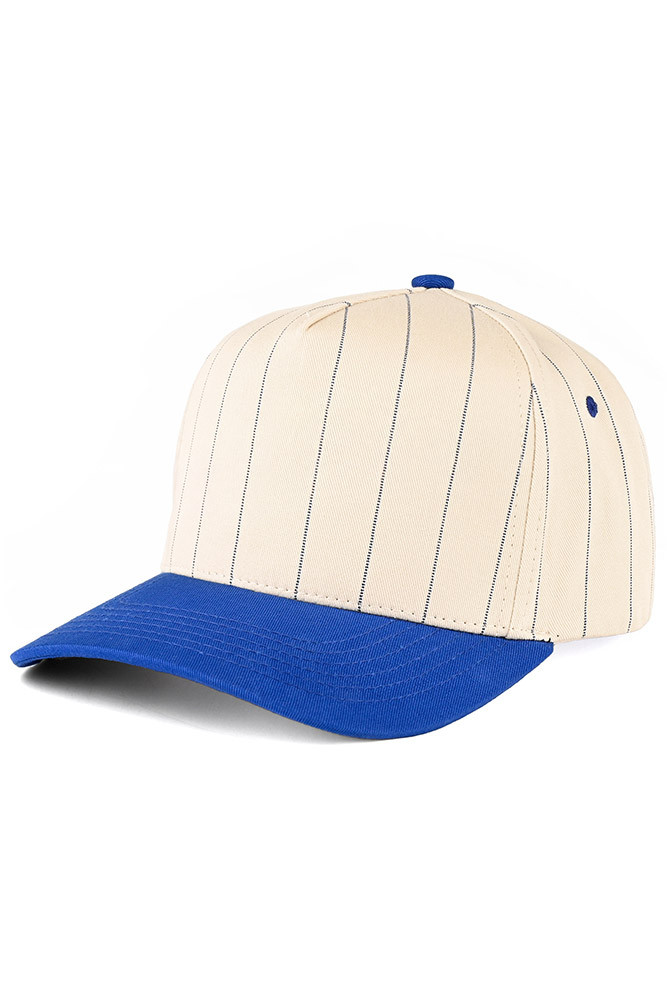 C.C Pinstripe Palin Two Tone Trucker Cap-TCM1001 - HANA WHOLESALE