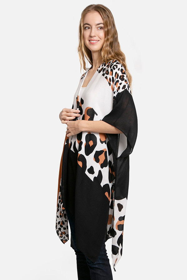 Leopard Print Cover Up-JP3012 - HANA WHOLESALE