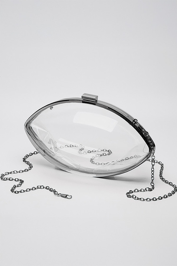 Clear Acrylic Football Stadium clutch Bag-TG10548CL - HANA WHOLESALE