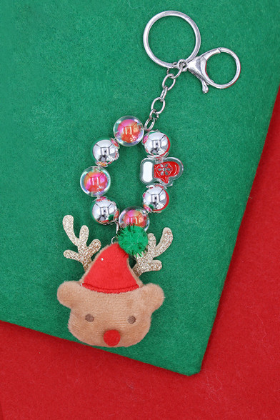 Rudolph Reindeer Christmas Holiday Theme Key Chain-MK1005 - HANA WHOLESALE