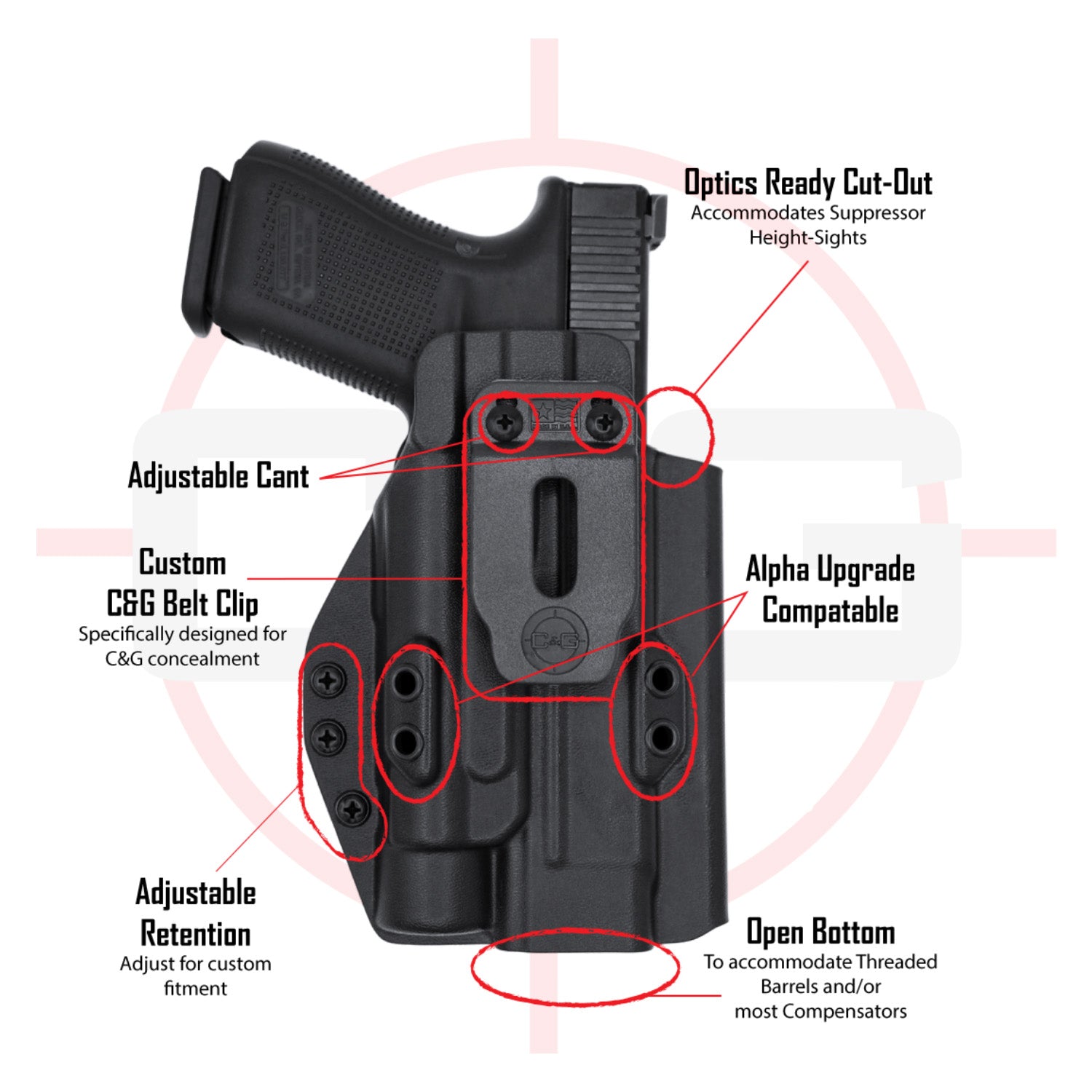FN FNX-45 T TLR-1/HL | IWB TACTICAL/ALPHA Kydex Holster | QUICKSHIP | C ...