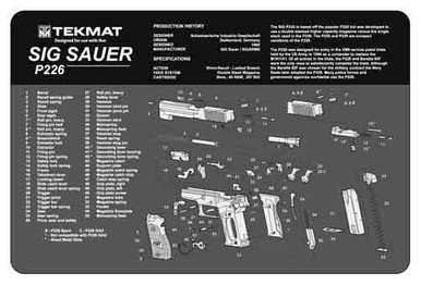 Tekmat Armorers Bench Mat - 11"x17" Sig Sauer 226 Pistol