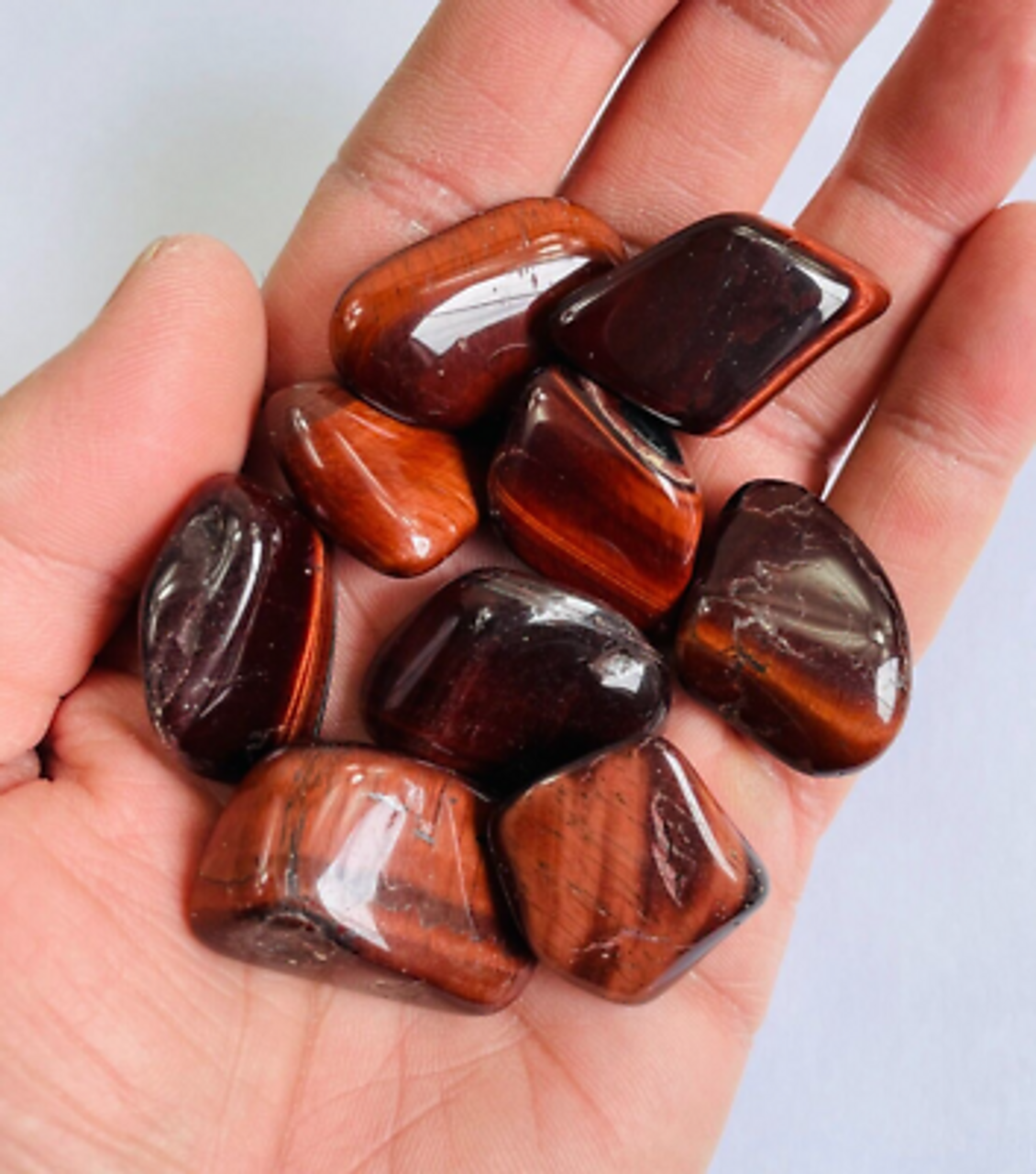 Red Tigers Eye Tumbled Stone