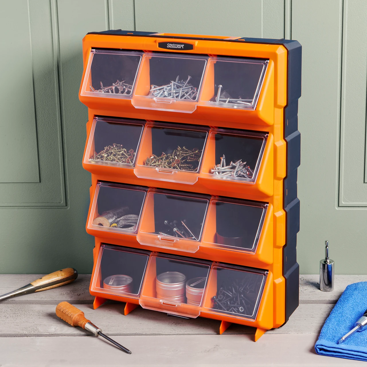 12-Bin Screw Organizer - Garrett Wade
