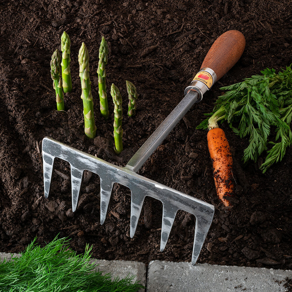 Blacksmith-Forged Hand Rake