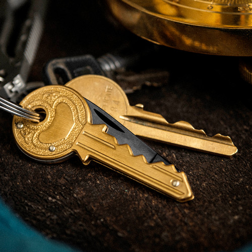 Key Knife with Black Titanium Coated Blade