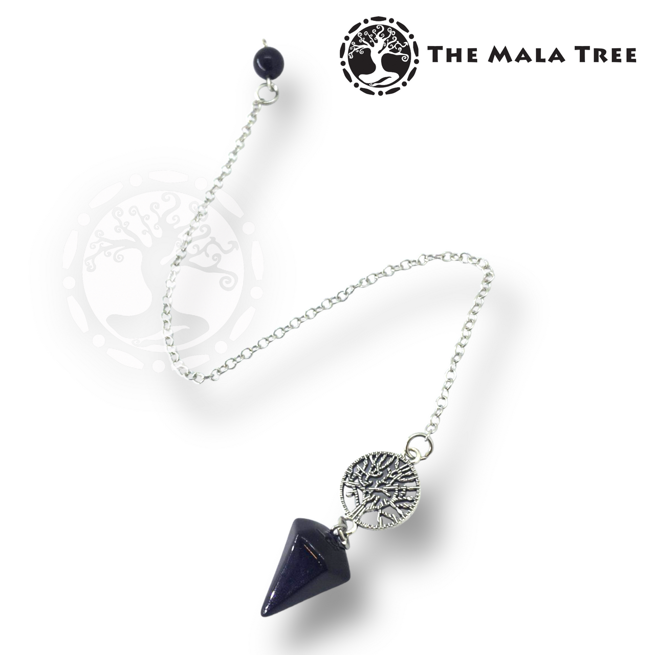BLACK ONYX Tree of Life Pendulum - The Mala Tree
