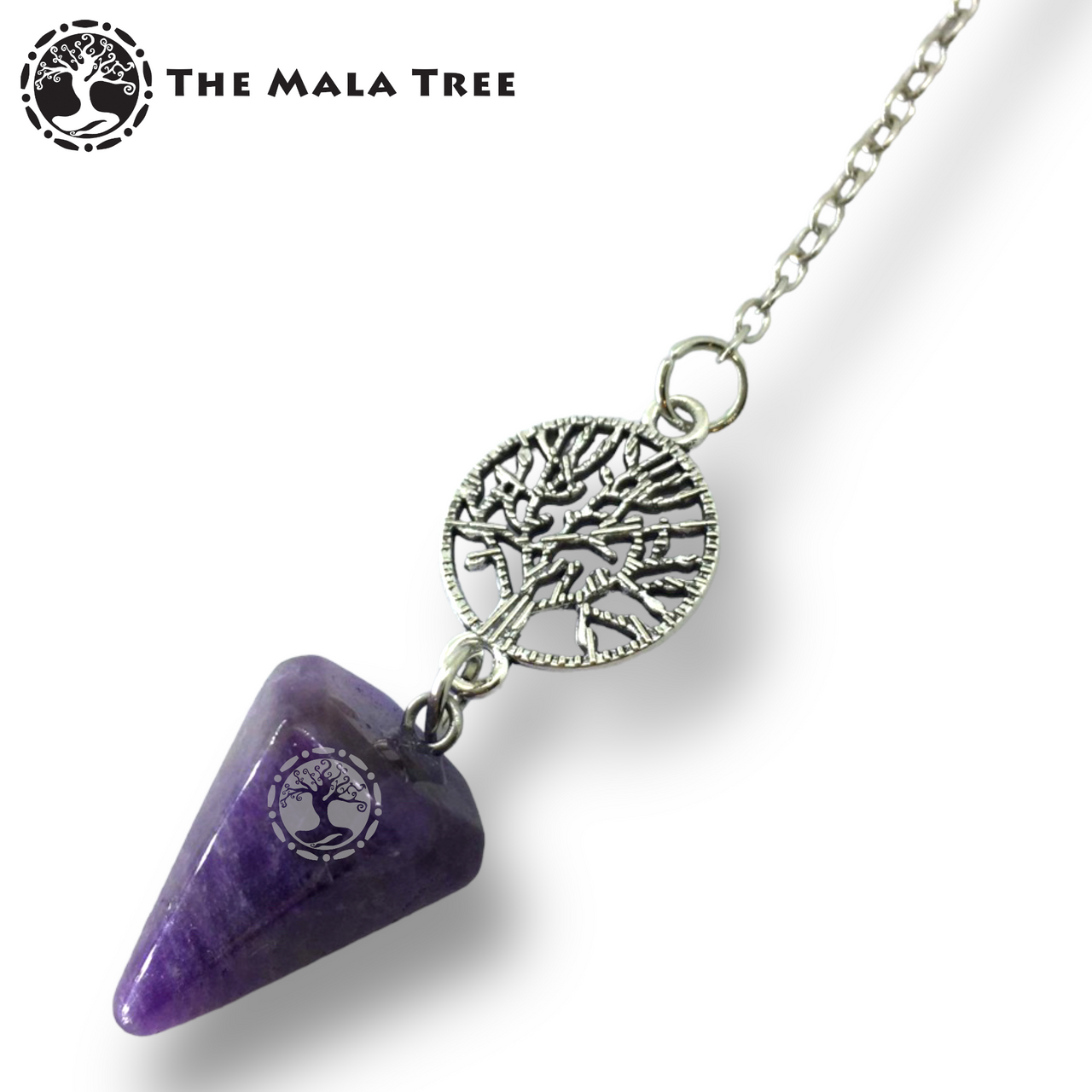 AMETHYST Tree of Life Pendulum - The Mala Tree
