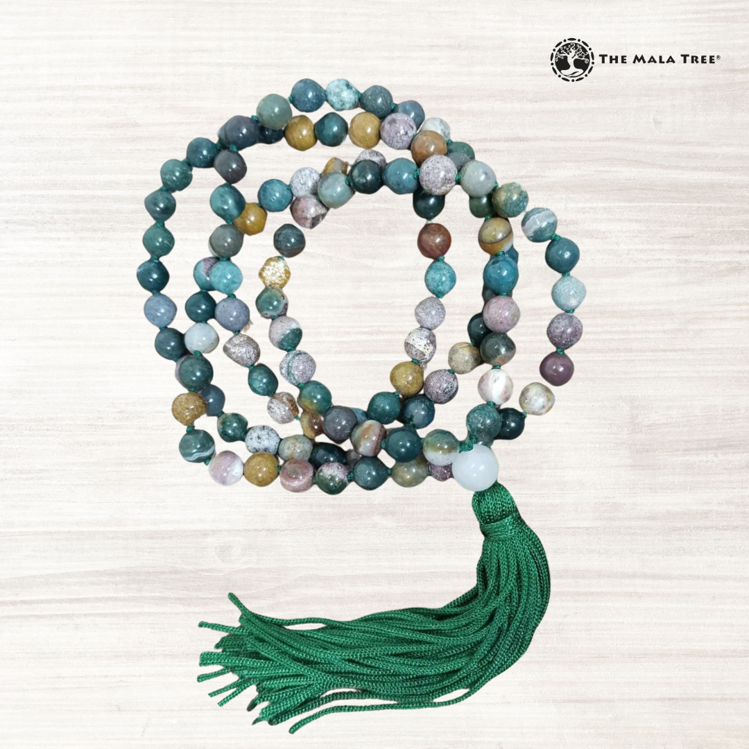 OCEAN JASPER Classic 108 Mala (ON-HAND ANR READY TO SHIP) - The Mala Tree