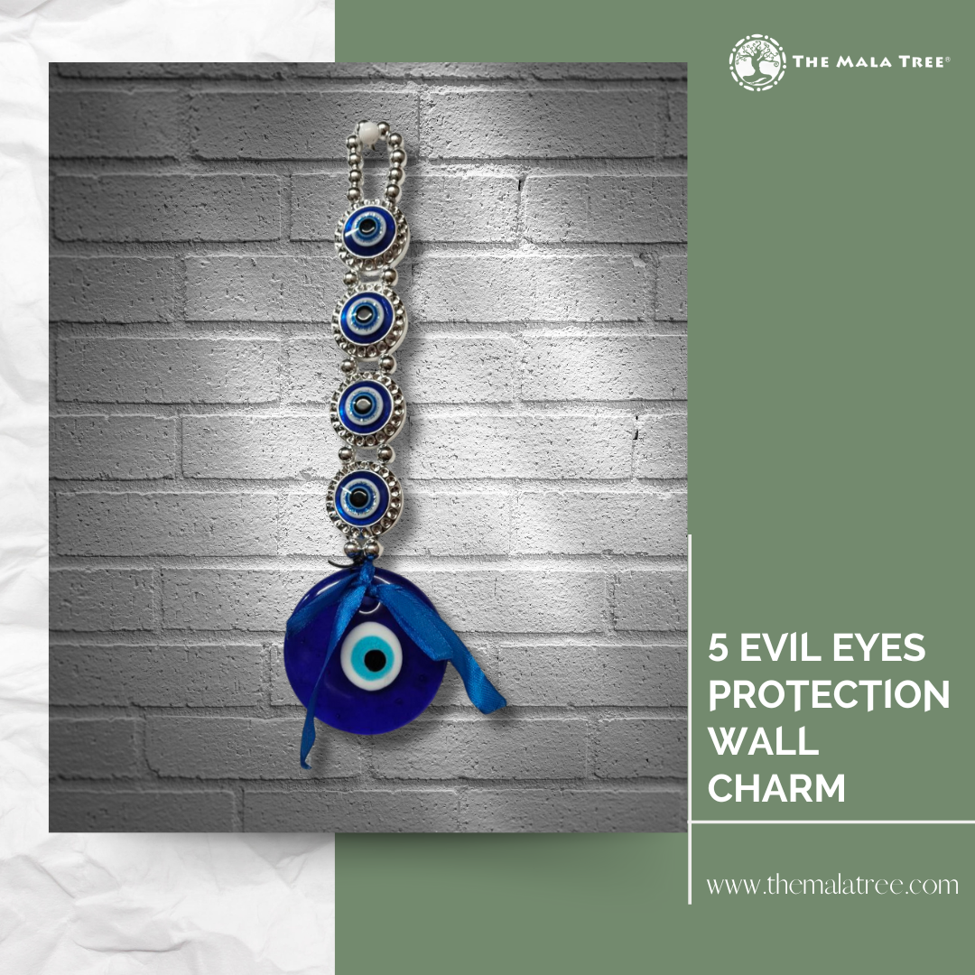 5 Evil Eyes Protection WALL CHARM/AMULET - The Mala Tree