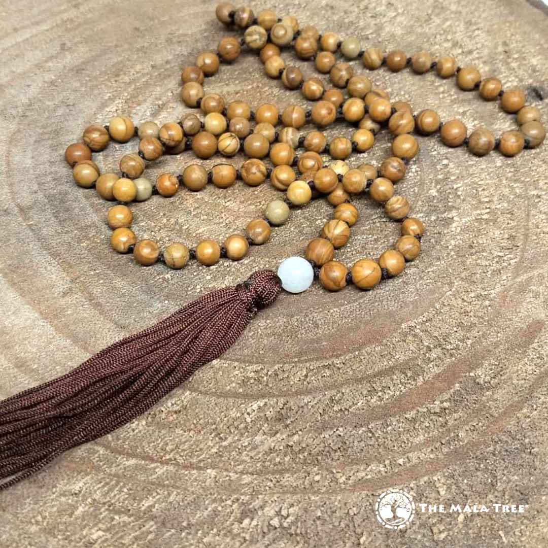 WOOD JASPER Classic 108 Japa Mala (ON-HAND & READY TO SHIP) - The Mala Tree
