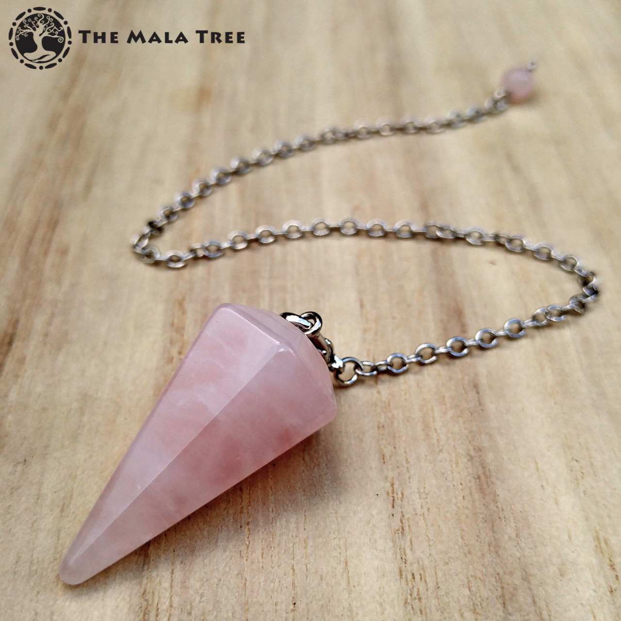 ROSE QUARTZ Pendulum - The Mala Tree