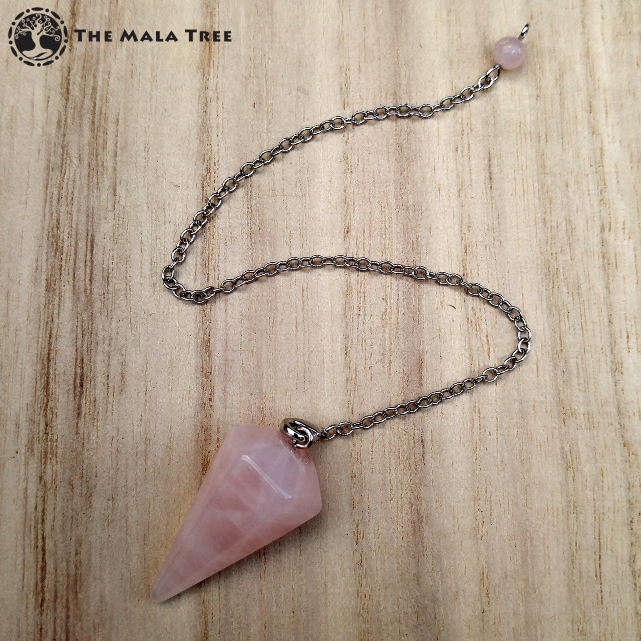 ROSE QUARTZ Pendulum - The Mala Tree