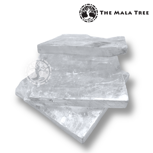 SELENITE Square Plate / Slab - The Mala Tree
