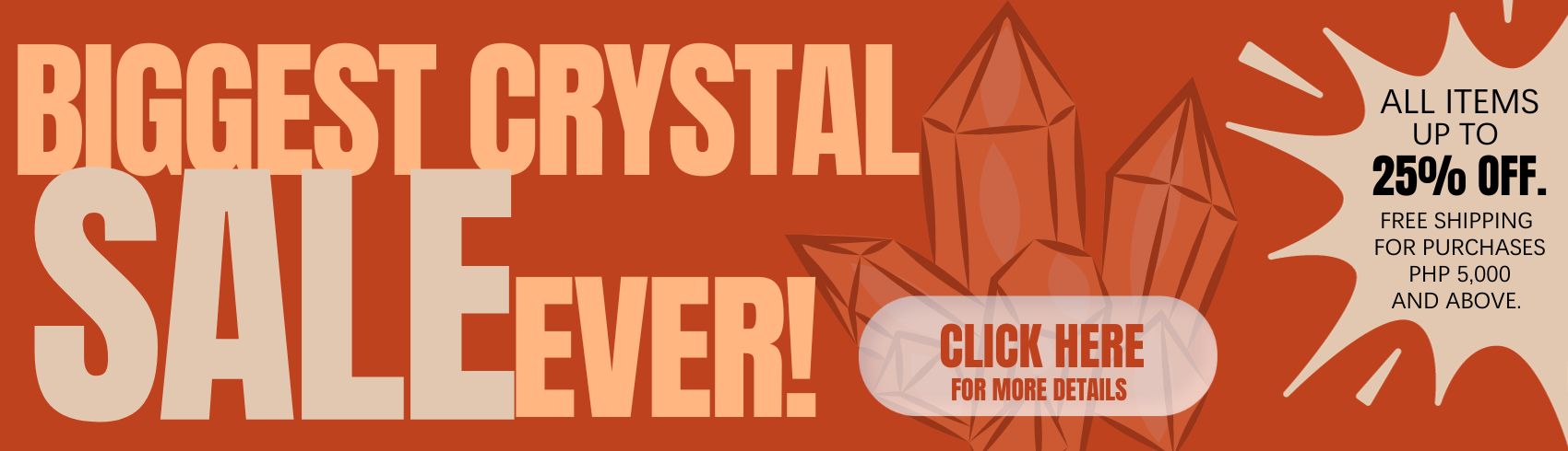 THE BIGGEST CRYSTAL SALE EVER